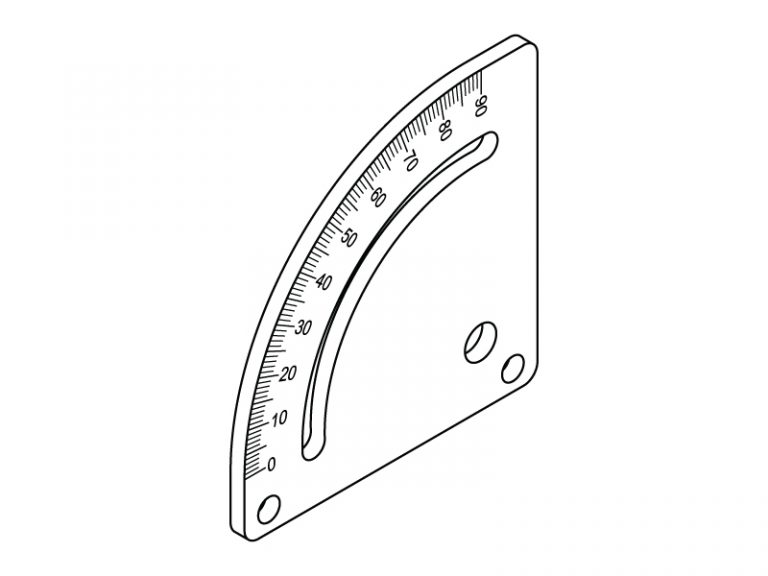 Tilting Angle Table Left Side Plate, Engraved - Sherline Products