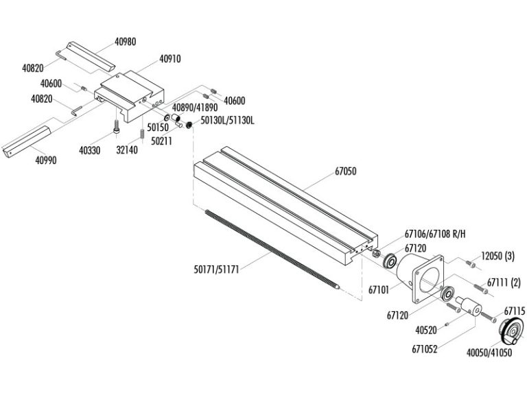 13" Lathe Crosslide and Saddle Assembly - CNC Ready - Sherline Products
